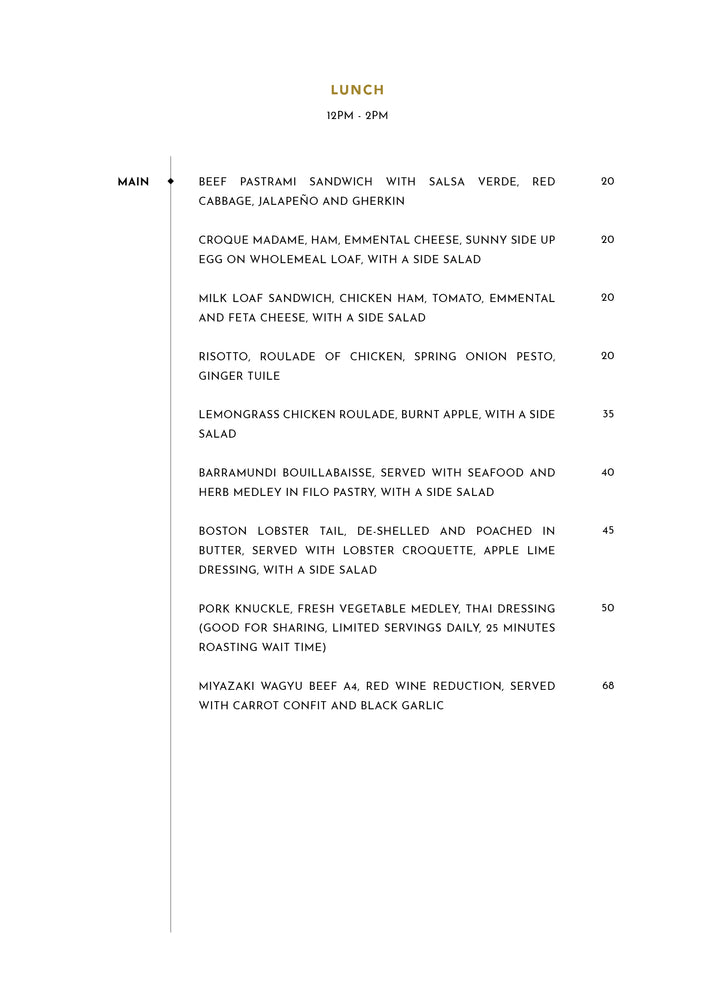 Menu – Sonder