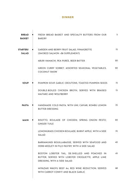 Menu – Sonder